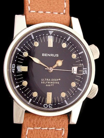 Benrus Ultra Deep Super Compressor – Gus Kroesen Branded 1968 – Farfo.com